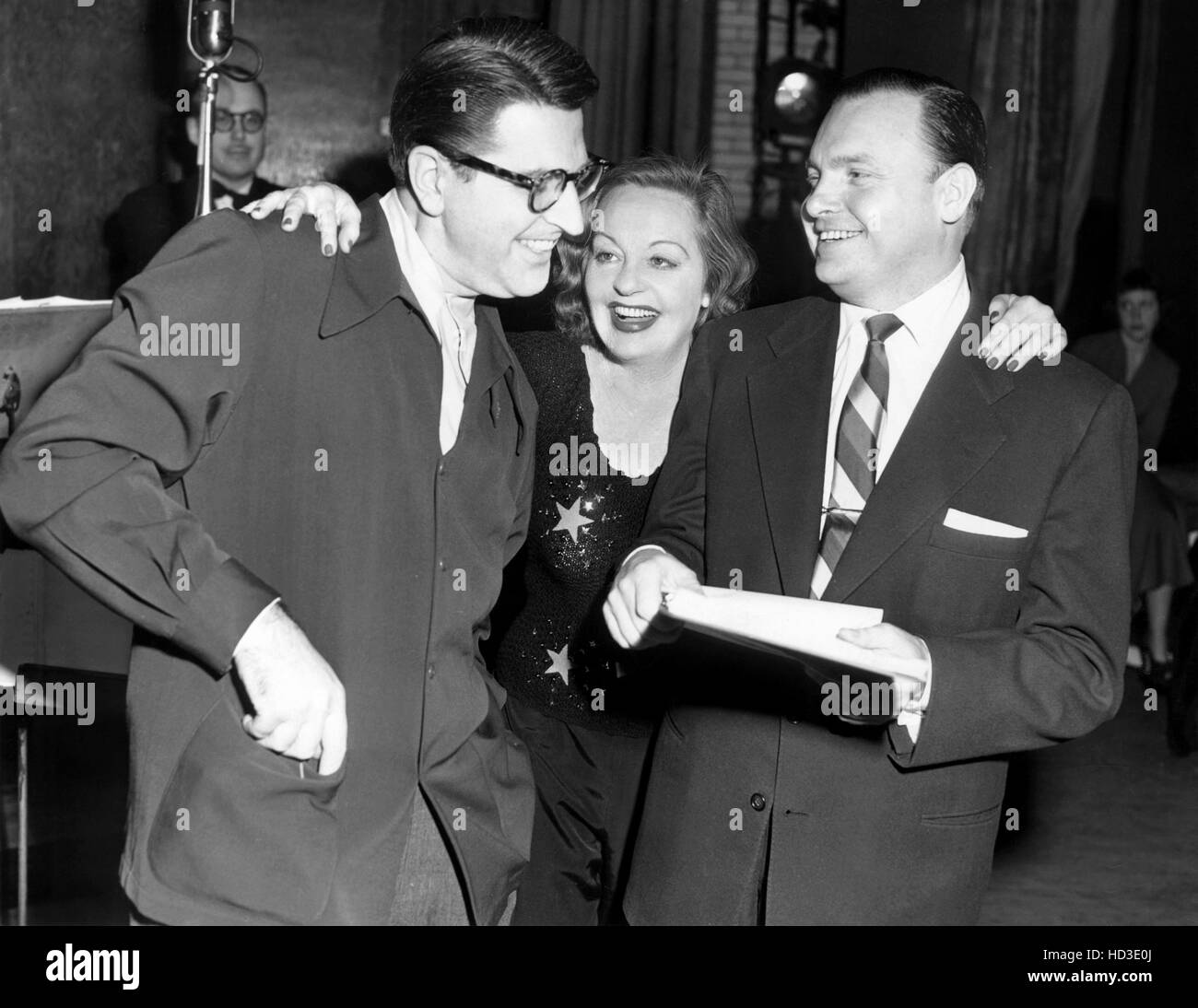 THE BIG SHOW, from left, musical director Meredith Willson, host ...