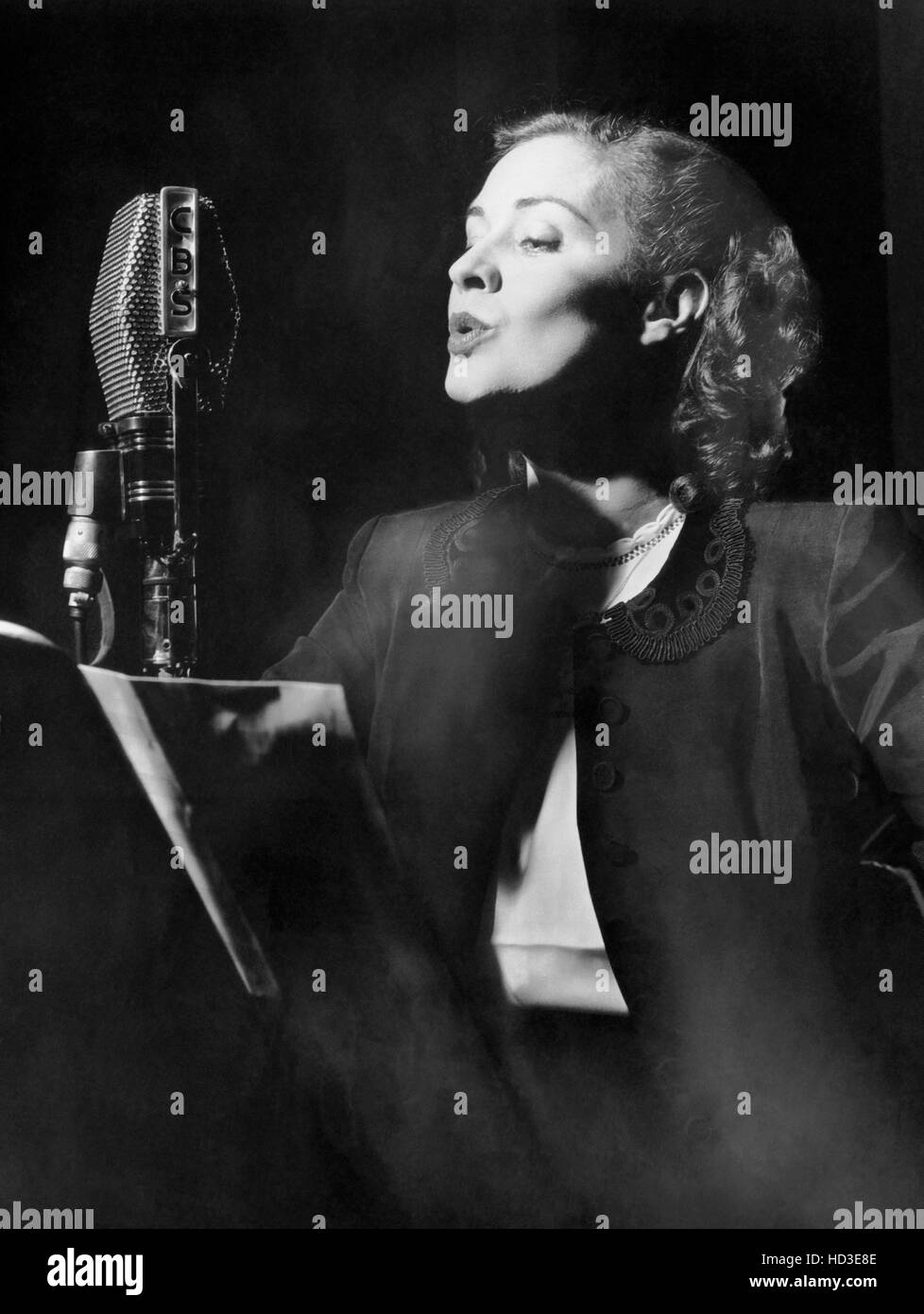 THE PAUSE THAT REFRESHES, singer Jane Froman, C.B.S. Radio, 1948 Stock ...