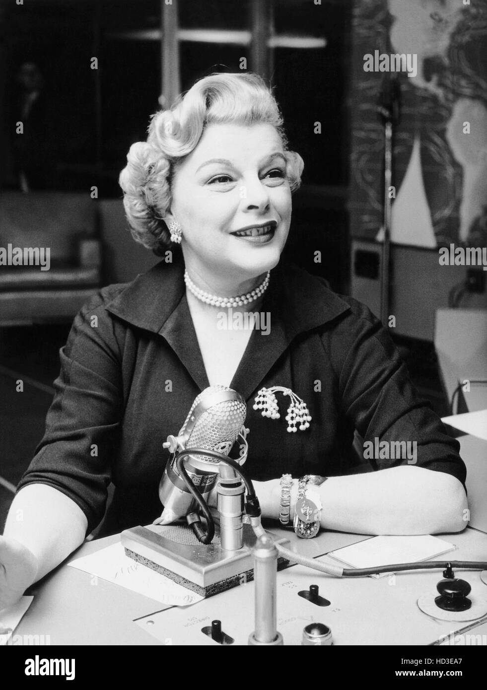 WEEKDAY, host Virginia Graham, NBC Radio, 1956 Stock Photo - Alamy