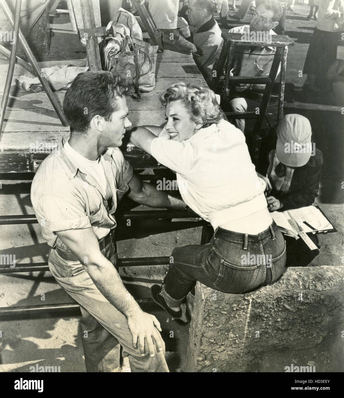 From left, Keith Andes and Marilyn Monroe in CLASH BY NIGHT, 1952 ...