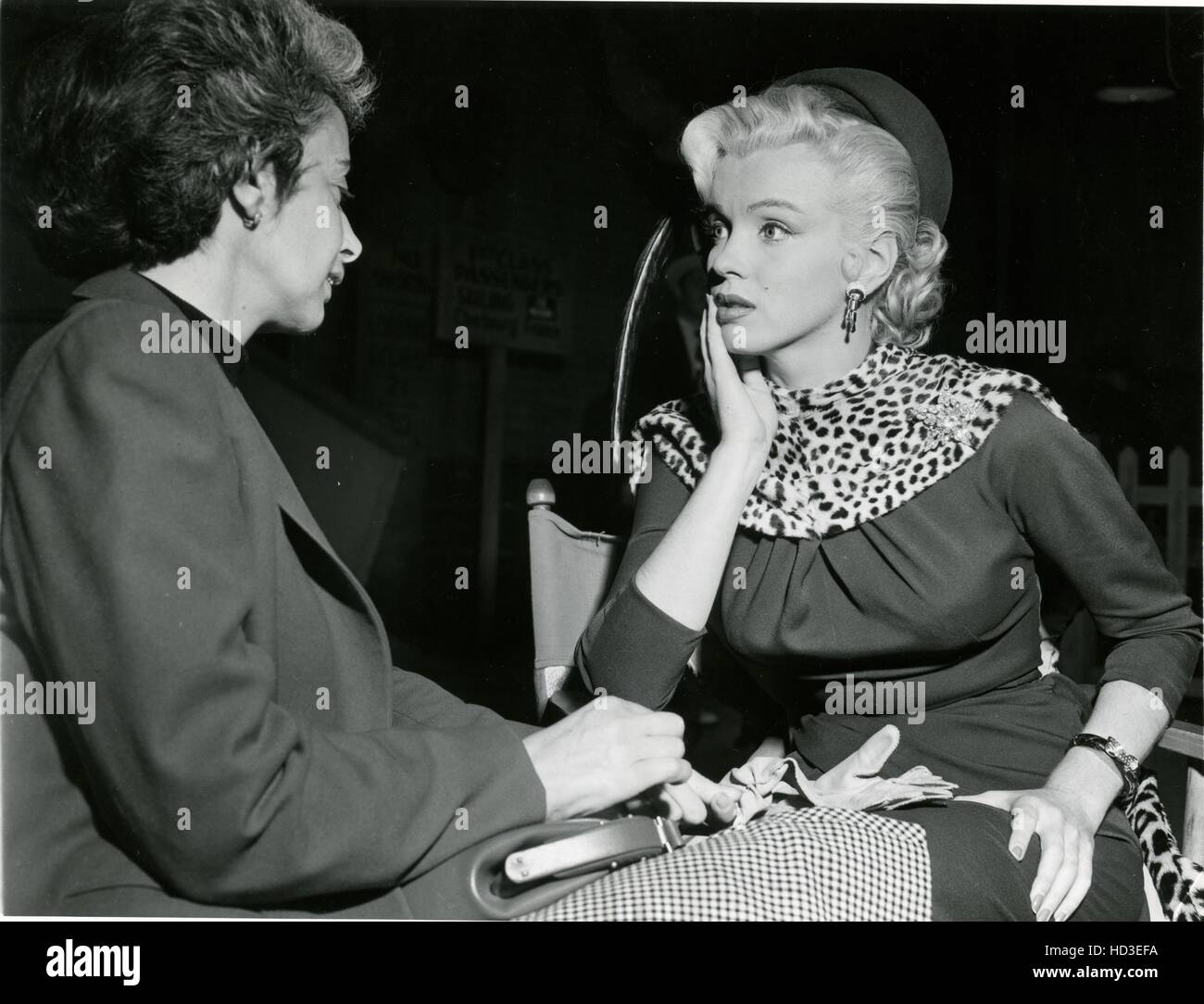 Marilyn Monroe, right, with her first acting coach, Natasha Lytess, on ...