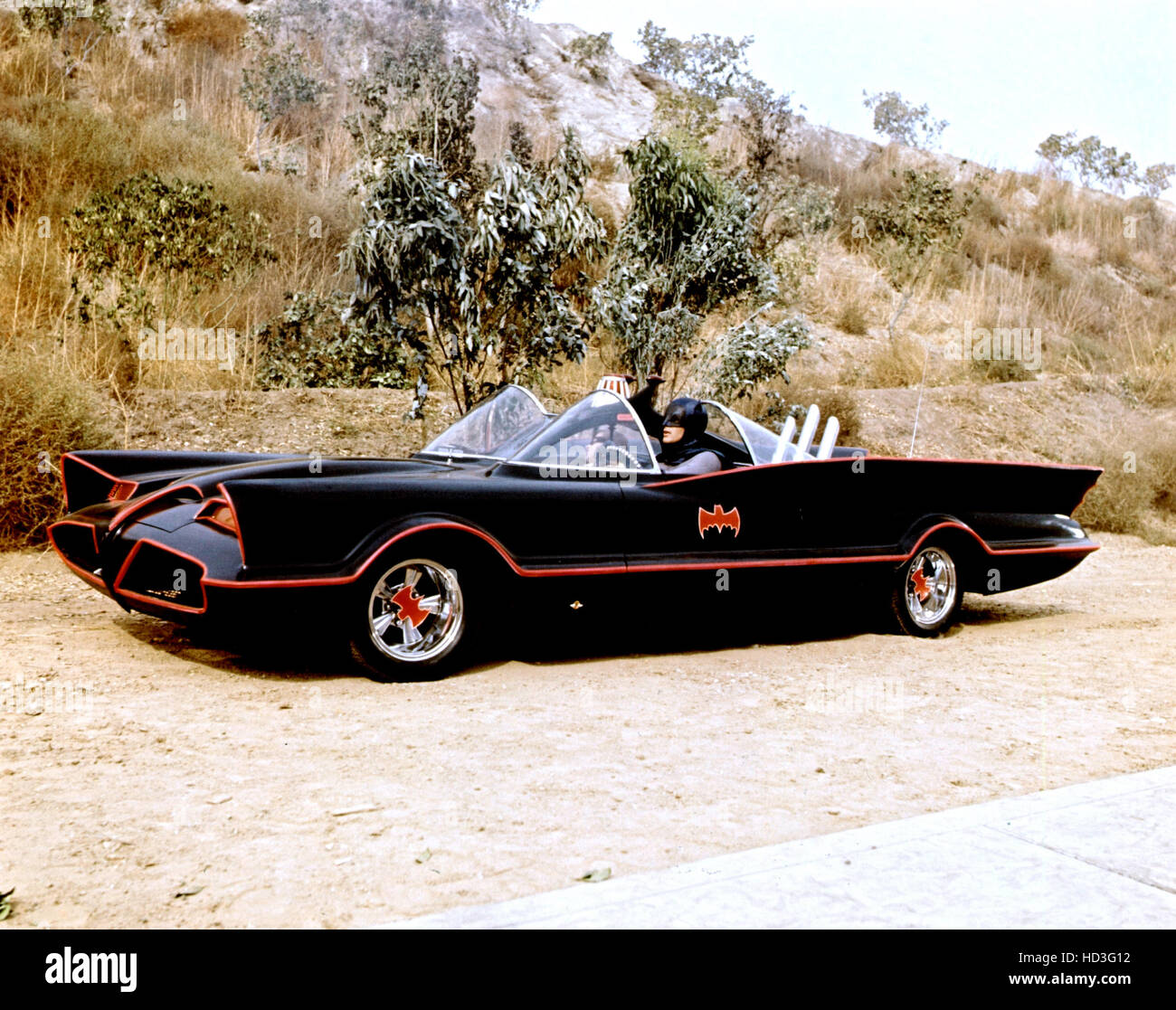 BATMAN, Adam West in The Batmobile, 1966-68, TM and Copyright © 20th ...