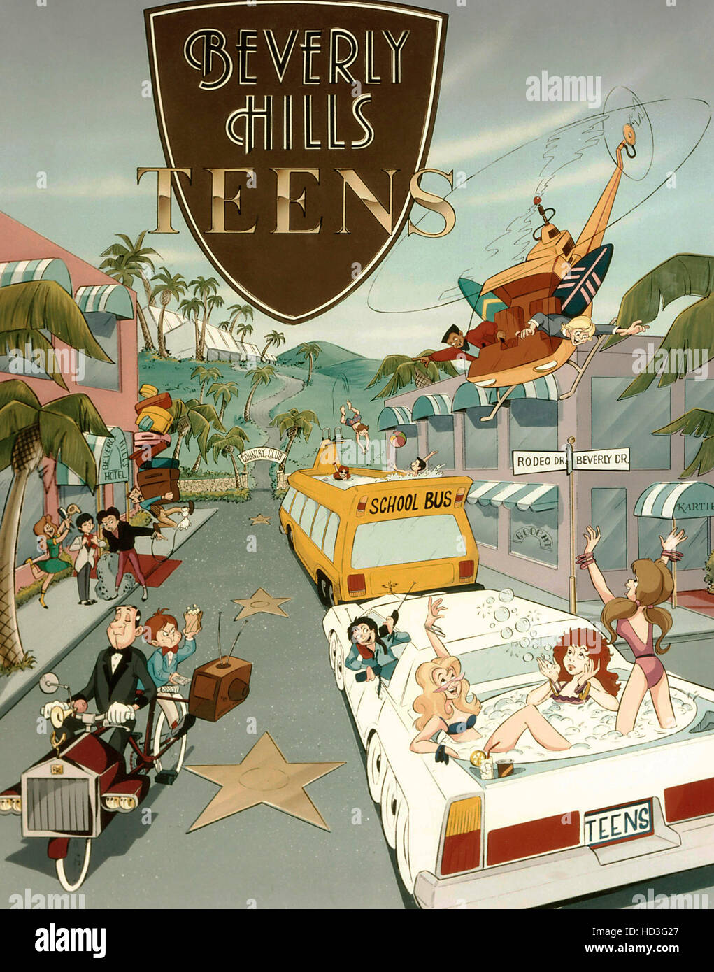 BEVERLY HILLS TEENS, Shanelle Spencer (center in tub), 1987, © DIC ...