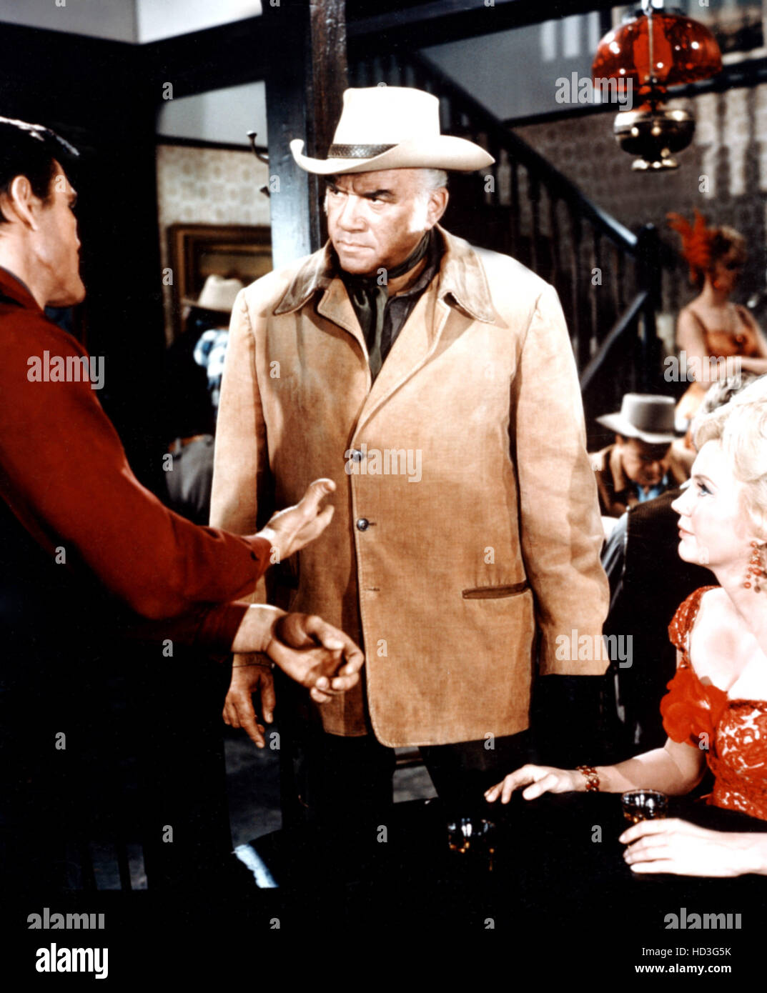 BONANZA, center: Lorne Greene, 1959-73 Stock Photo - Alamy