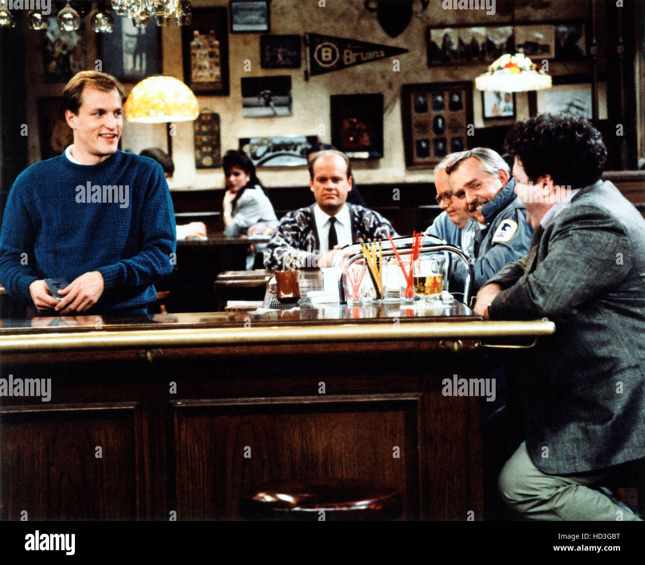 CHEERS, (from left): Woody Harrelson, Kelsey Grammer, Paul Wilson, John ...