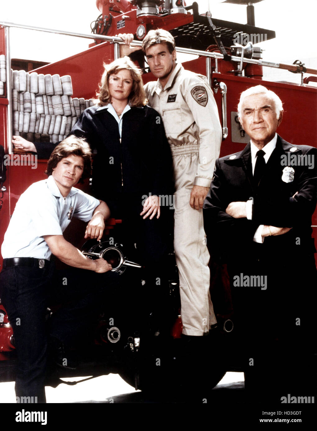 CODE RED, from left, Andrew Stevens, Martina Deigman, Sam J. Jones ...