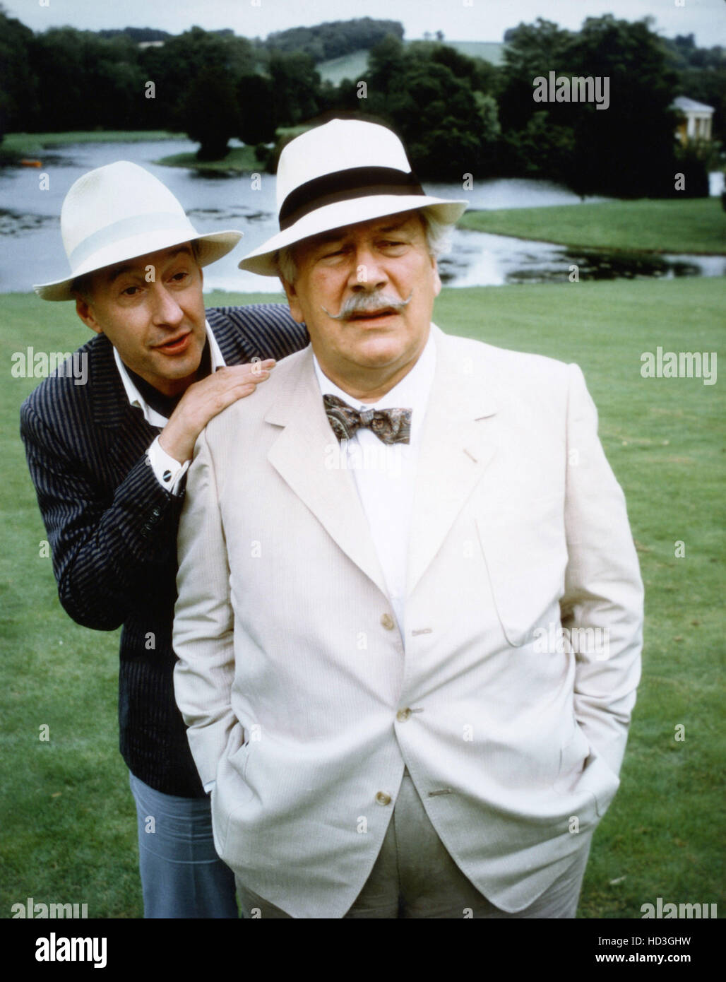 DEAD MAN'S FOLLY, from left, Jonathan Cecil, Peter Ustinov, aired ...