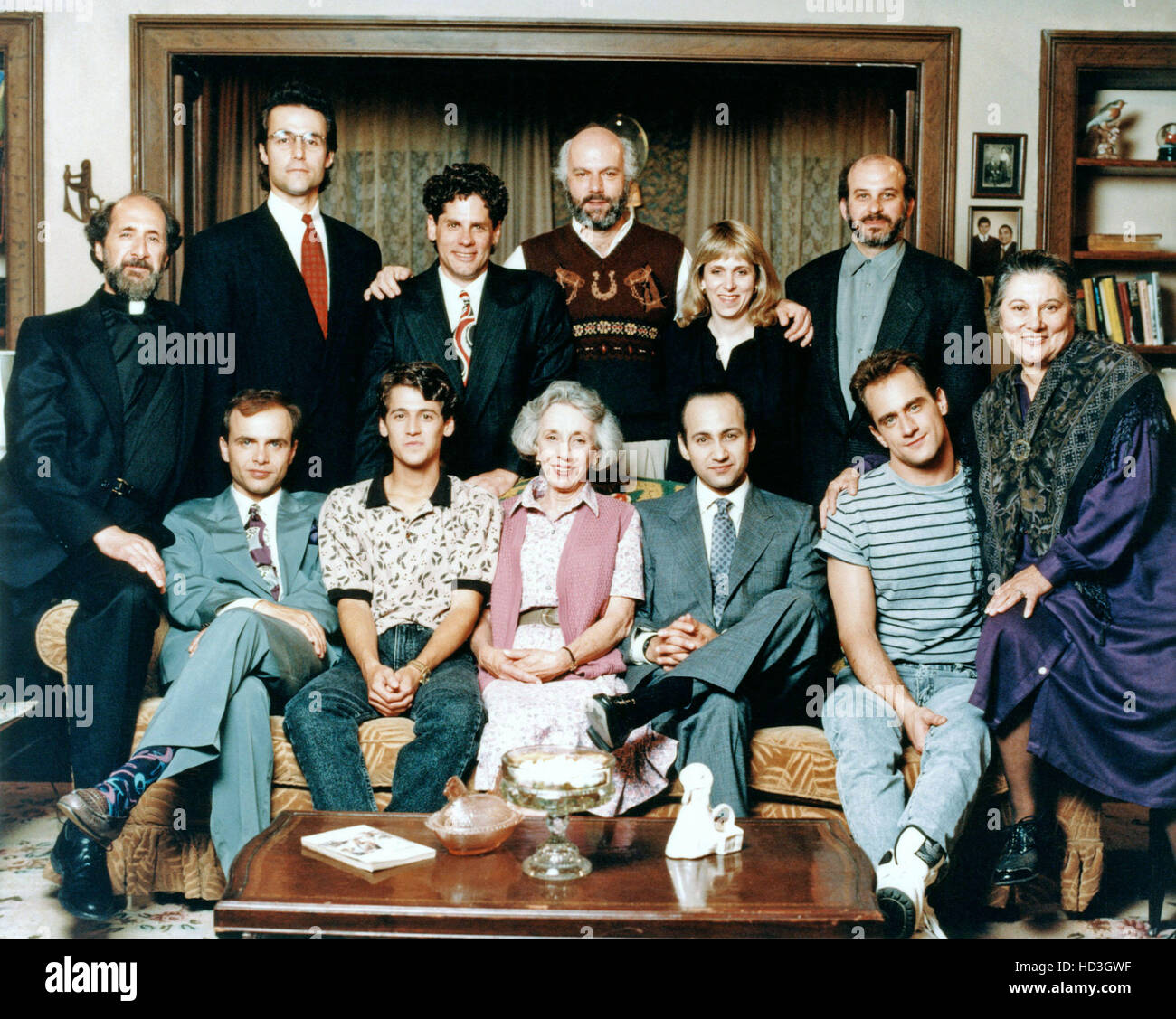 THE FANELLI BOYS, Barry Fanaro (standing, 3rd from left), James Burrows ...