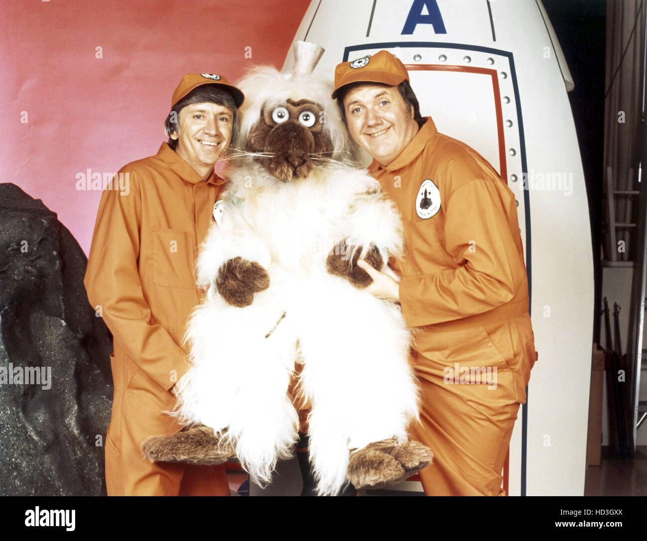 FAR OUT SPACE NUTS, from left: Bob Denver, Chuck McCann, 1975-76 Stock ...