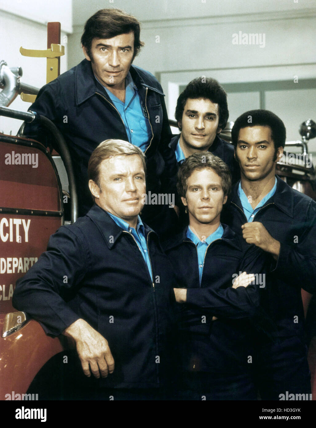 FIREHOUSE, (clockwise from top left): James Drury, Michael Delano, Bill ...