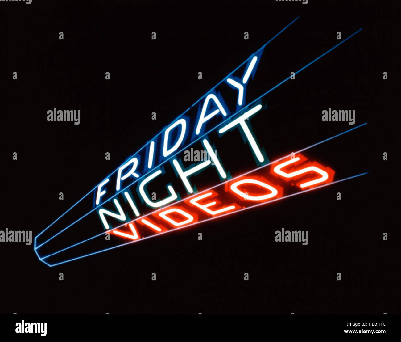 FRIDAY NIGHT VIDEOS, intro/logo, (ca. 1985), 1983-2000. © NBC ...