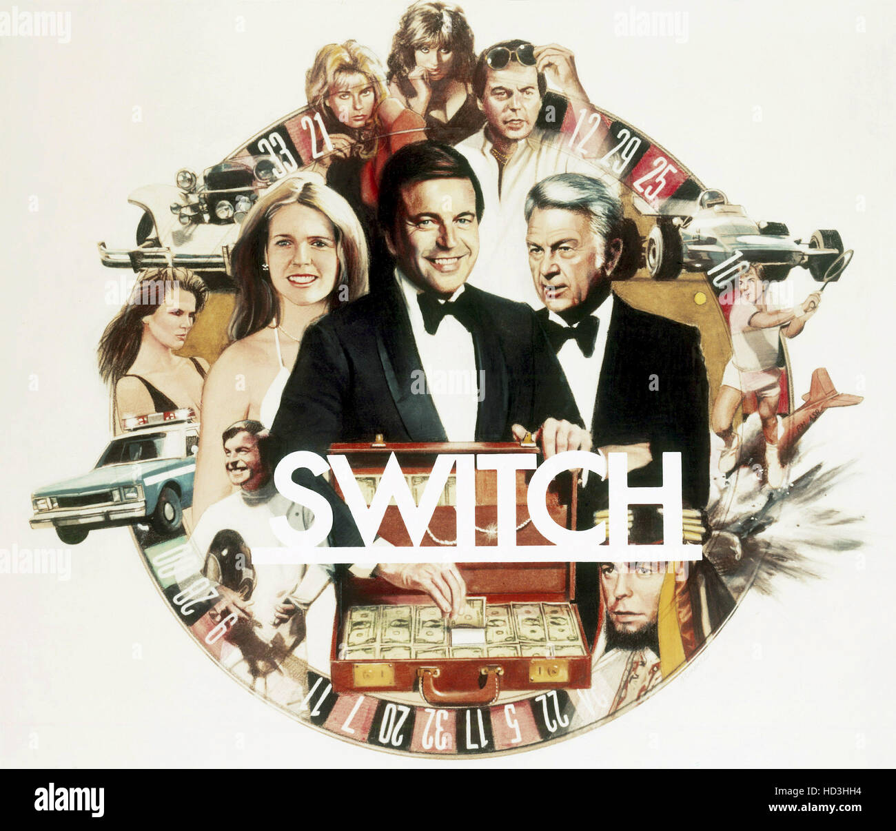 SWITCH, top right: Robert Wagner, center from left: Sharon Gless ...