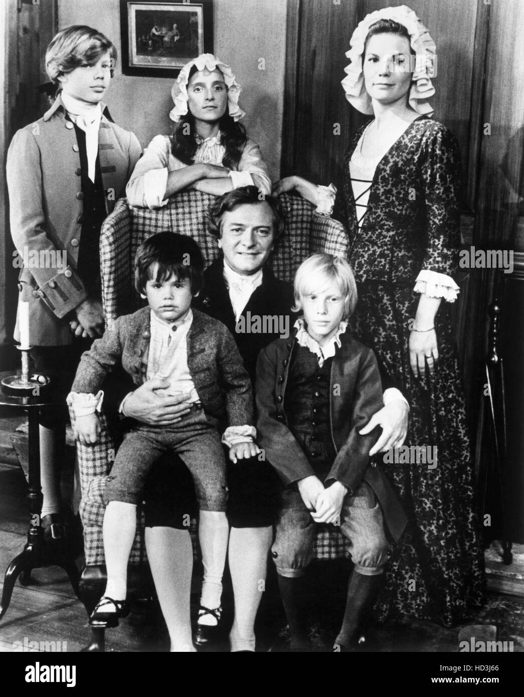 THE ADAMS CHRONICLES, (standing, from left): Stephen Grover, Lisa Lucas ...