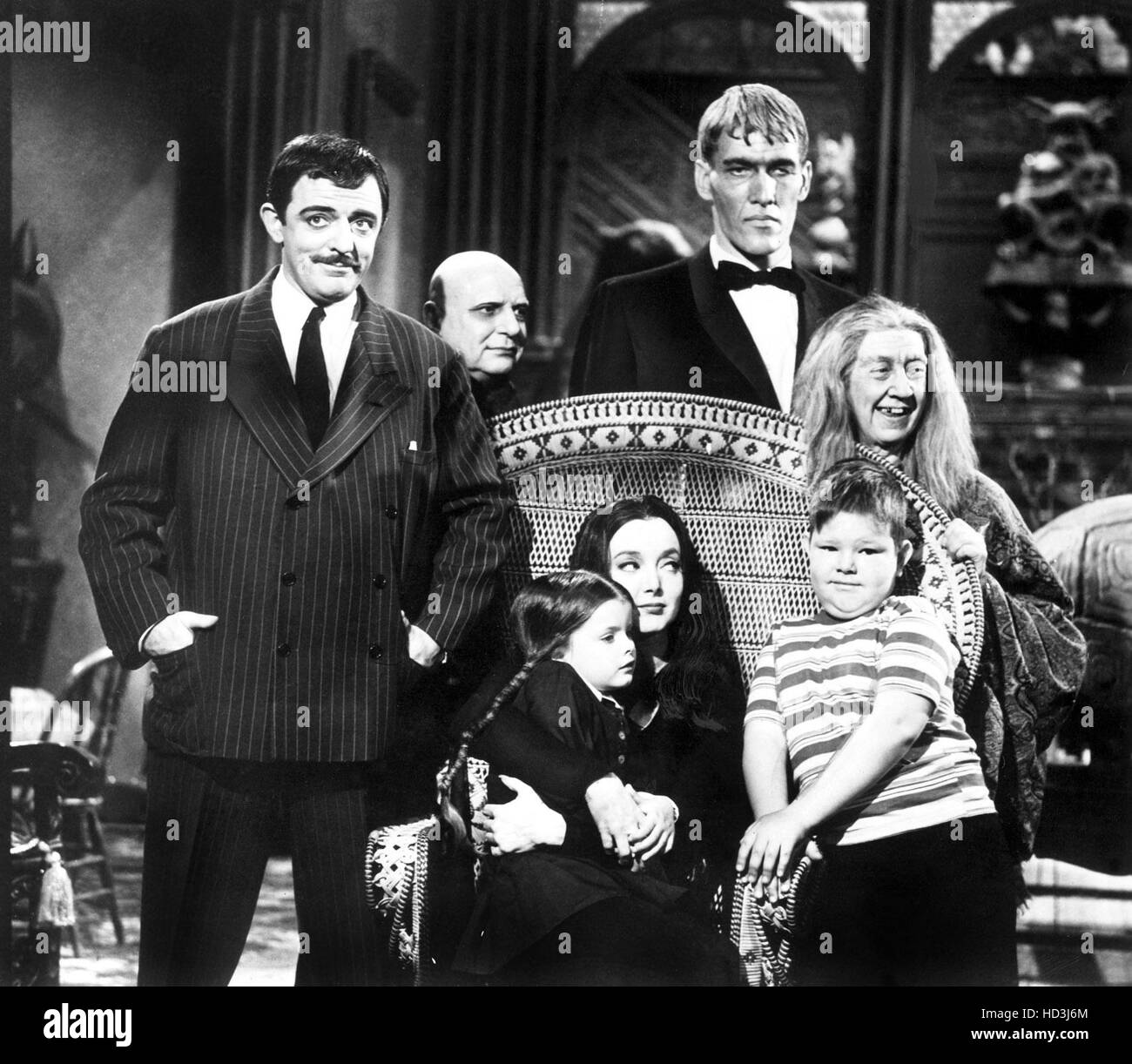 ADDAMS FAMILY, [standing] John Astin, Jackie Coogan, Ted Cassidy ...