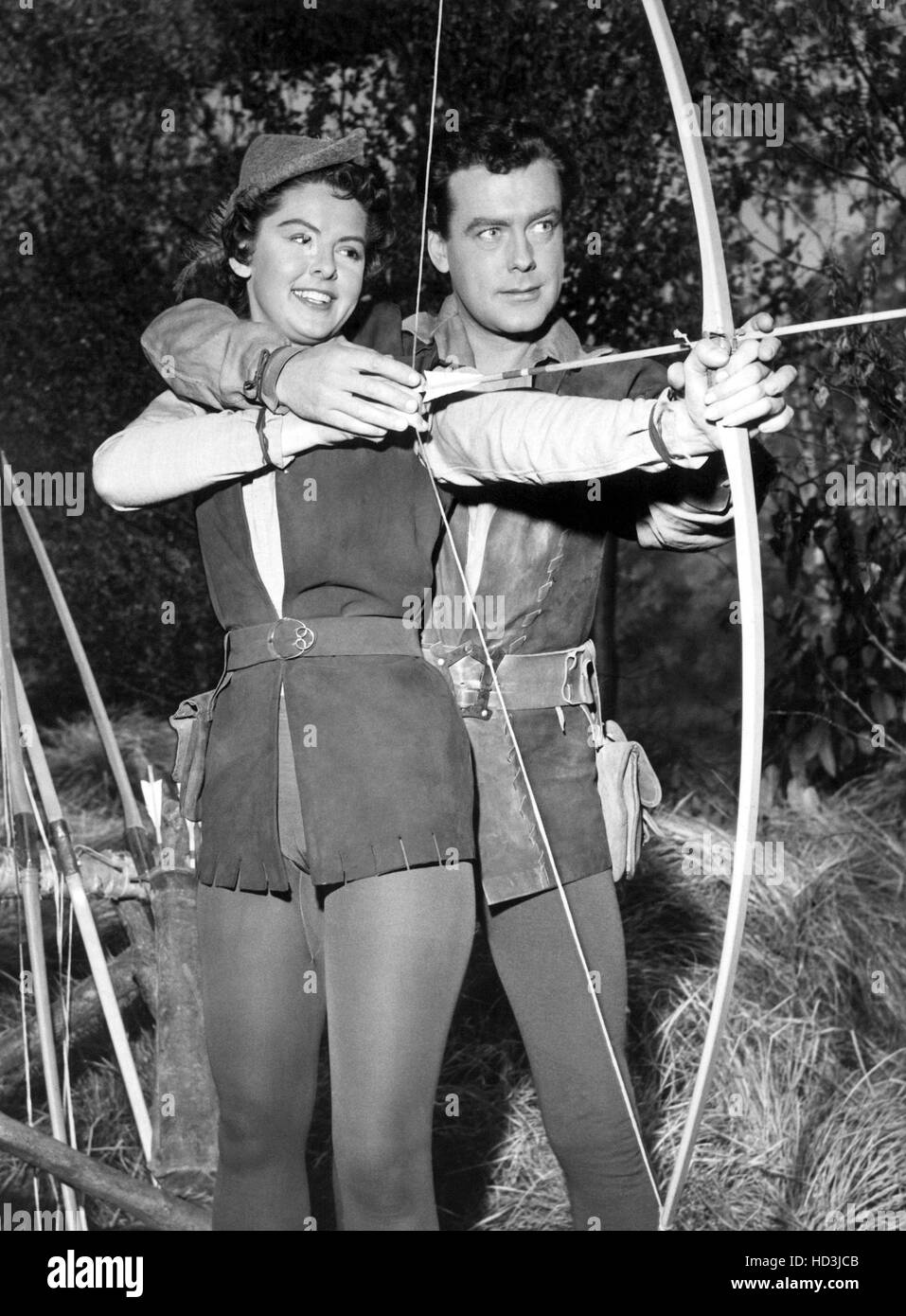 THE ADVENTURES OF ROBIN HOOD, Patricia Driscoll, Richard Greene, 1955 ...