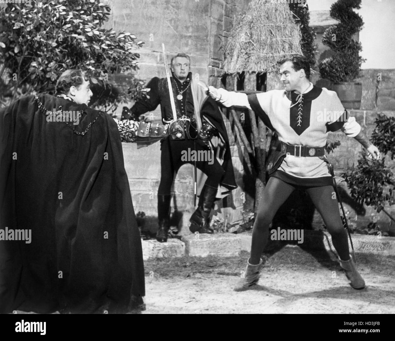 THE ADVENTURES OF ROBIN HOOD, Alan Wheatley (center), Richard Greene ...
