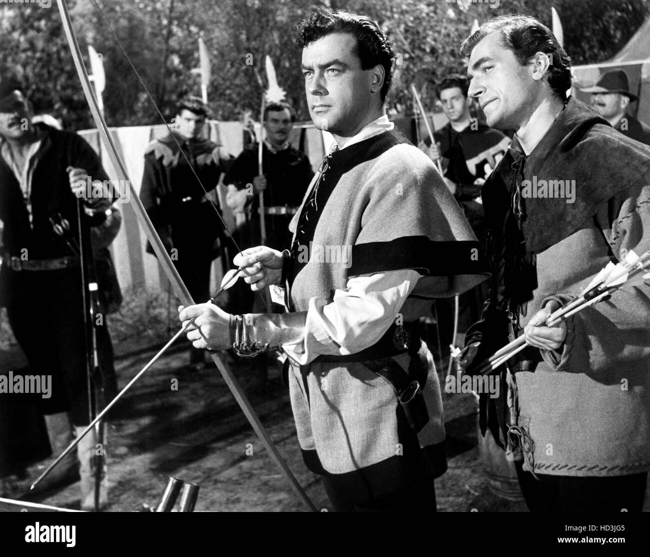 THE ADVENTURES OF ROBIN HOOD, Richard Greene (center), Richard Coleman ...