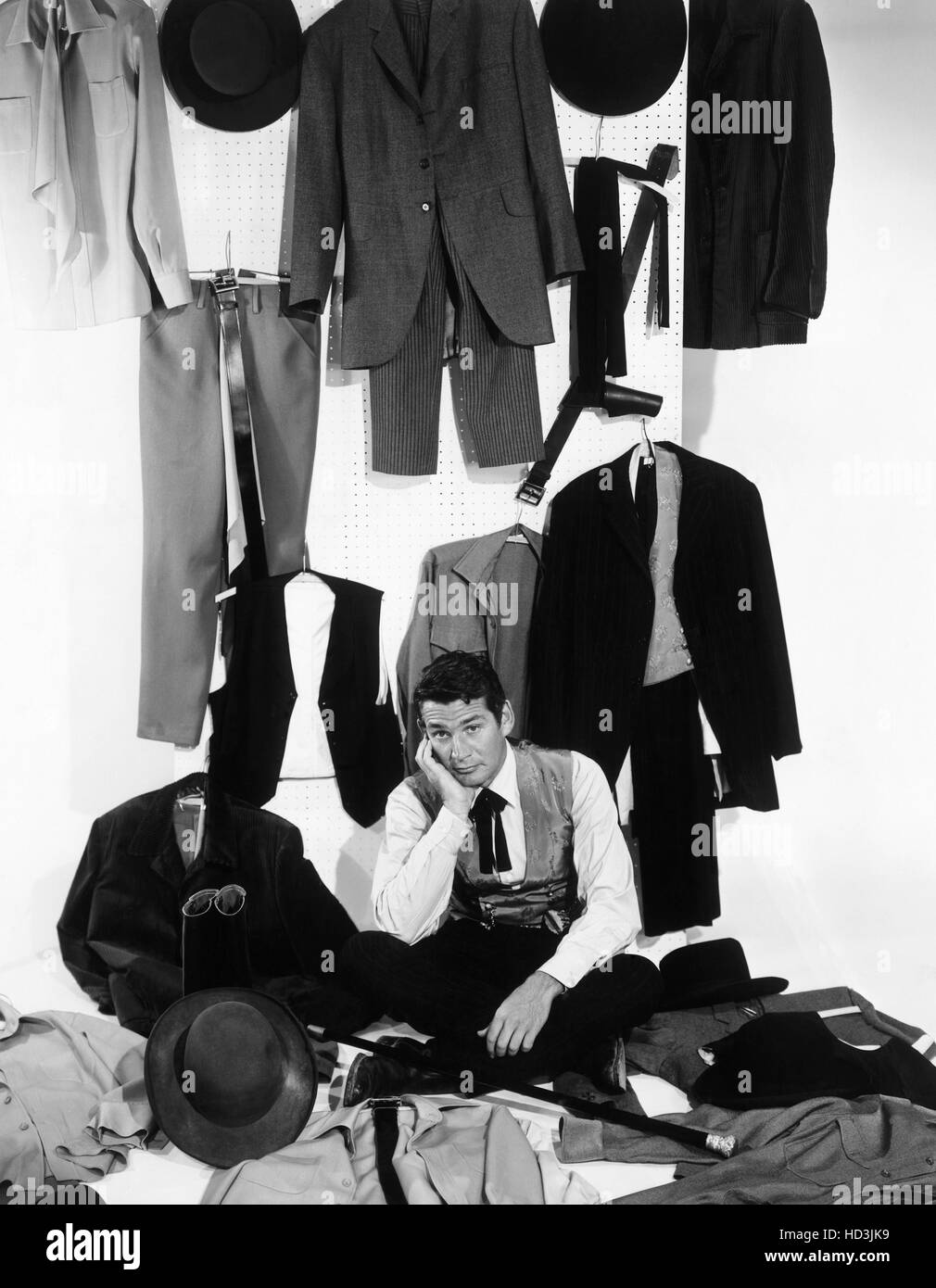 BAT MASTERSON, Gene Barry with wardrobe, (ca. 1958), 1958-61 Stock ...