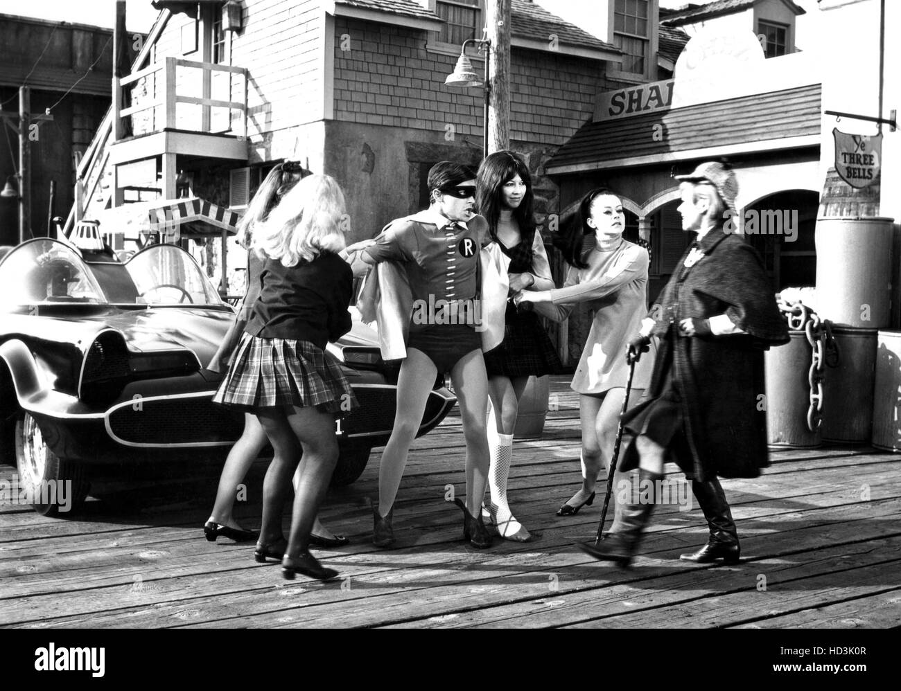 BATMAN, Burt Ward (center), Glynis Johns (right), 'The Londinium ...