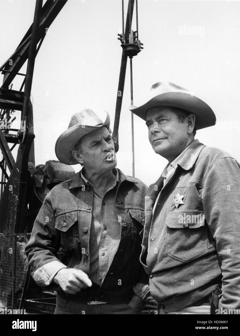 CADE'S COUNTY, from left: James Gregory, Glenn Ford in 'Crisscross ...