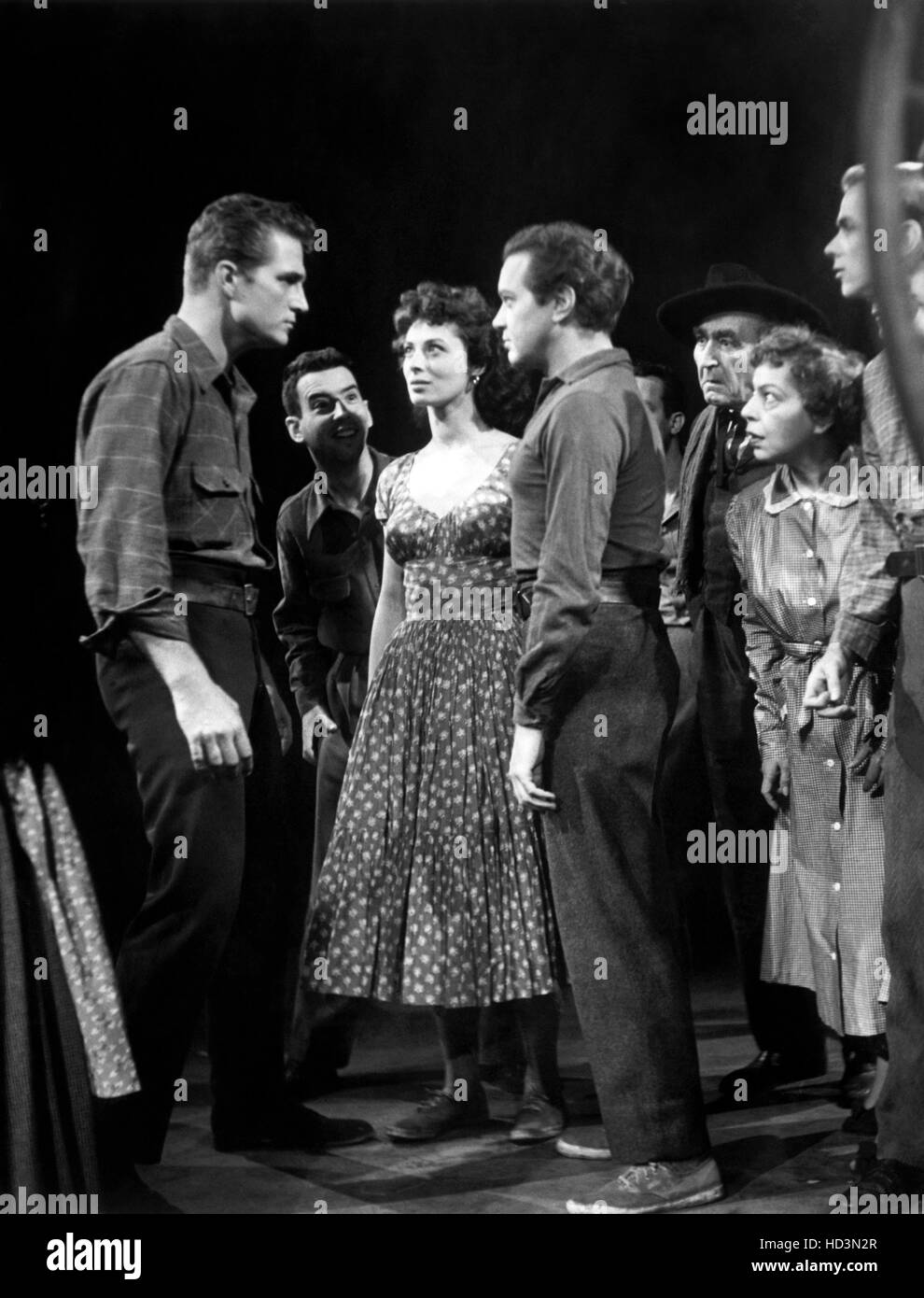 CAMEO THEATRE, front face to face from left: Eric Fleming, Alfred Drake ...