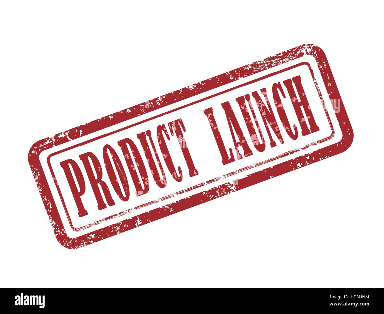 stamp product launch in red over white background Stock Vector Image ...