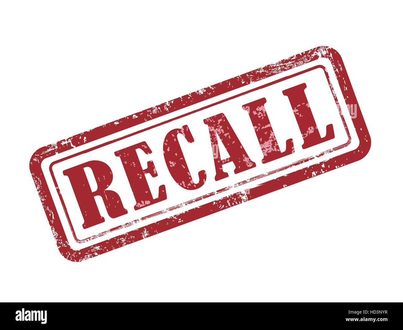 stamp recall in red over white background Stock Vector Image & Art - Alamy