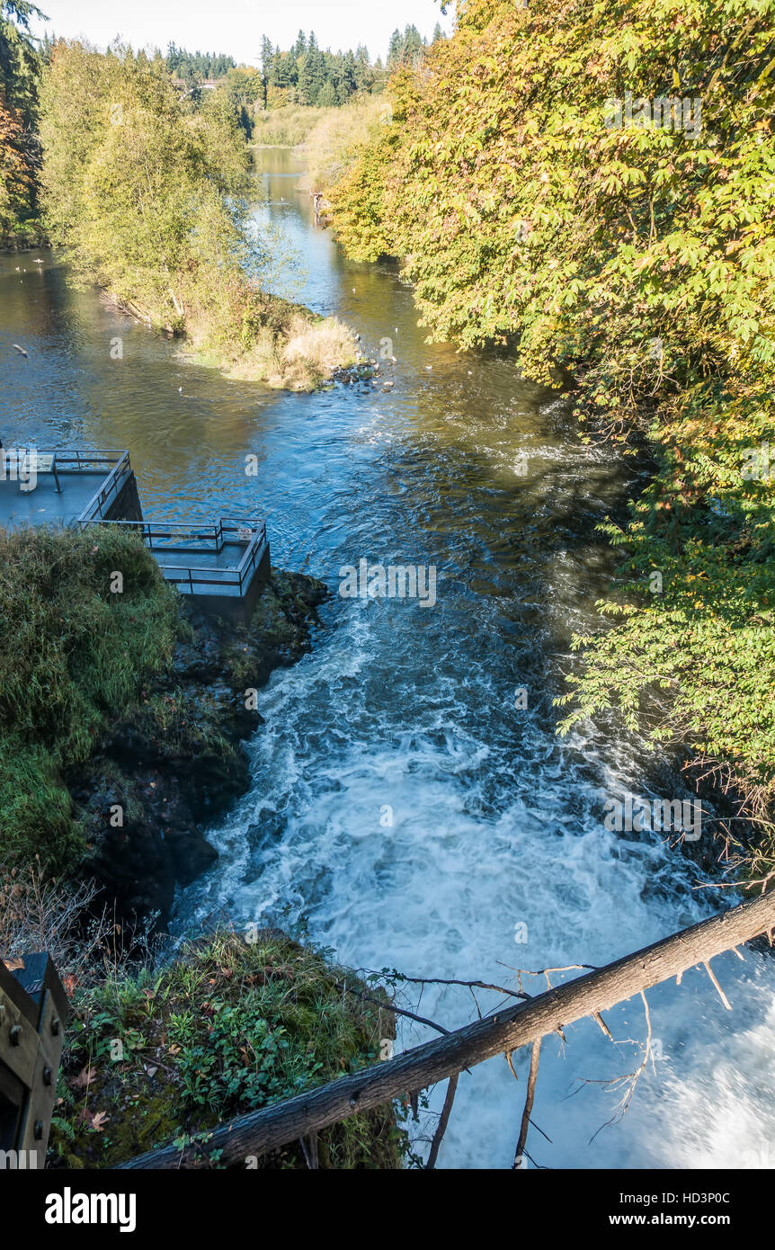 A view of rapids on the Deschutes River in Washington State Stock Photo ...