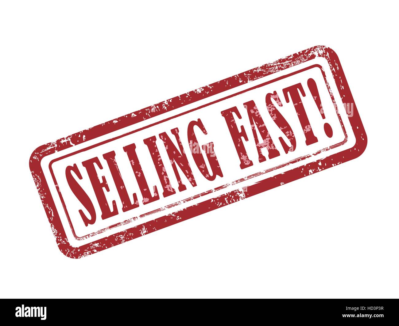 stamp selling fast in red over white background Stock Vector Image ...