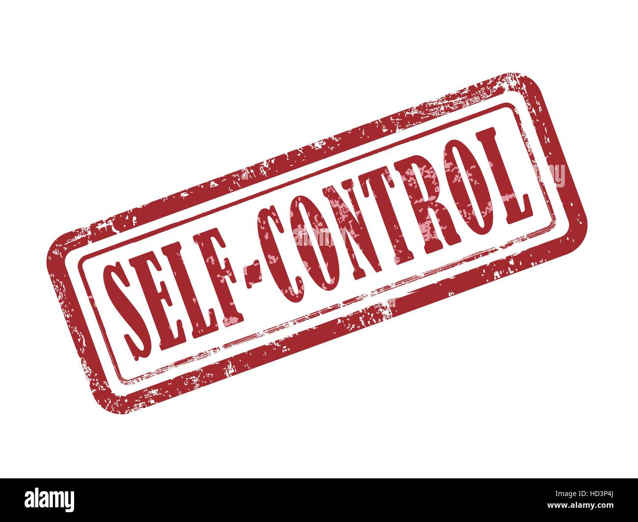 stamp self-control in red over white background Stock Vector Image ...