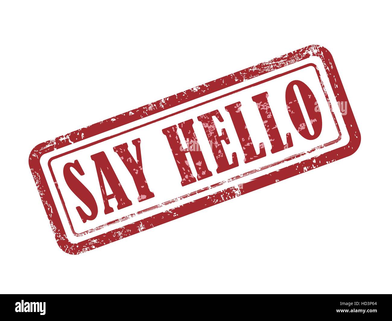stamp say hello in red over white background Stock Vector Image & Art ...