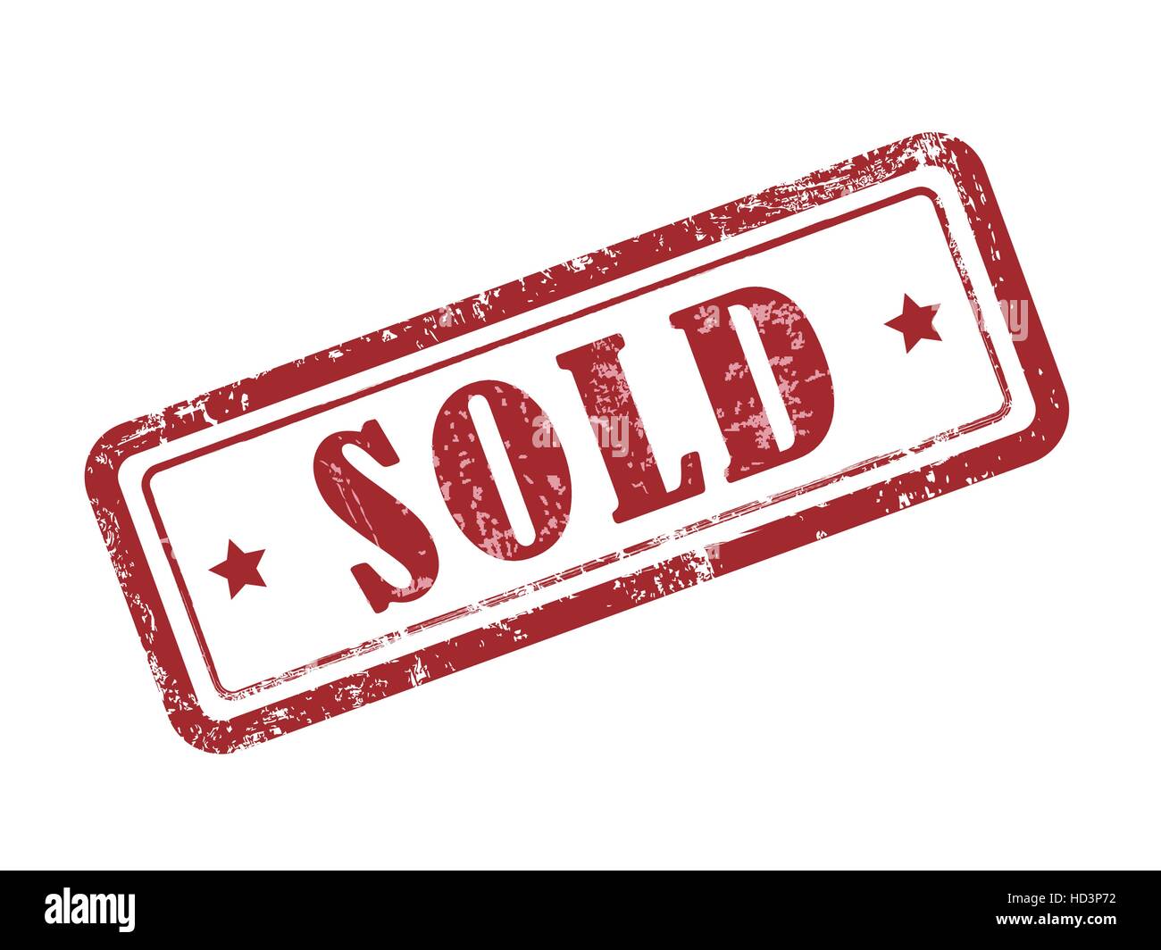 stamp sold in red over white background Stock Vector Image & Art - Alamy