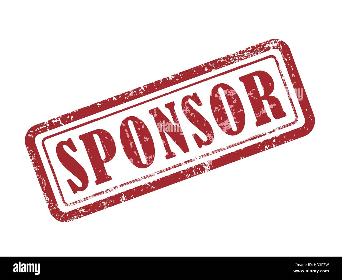 stamp sponsor in red over white background Stock Vector Image & Art - Alamy