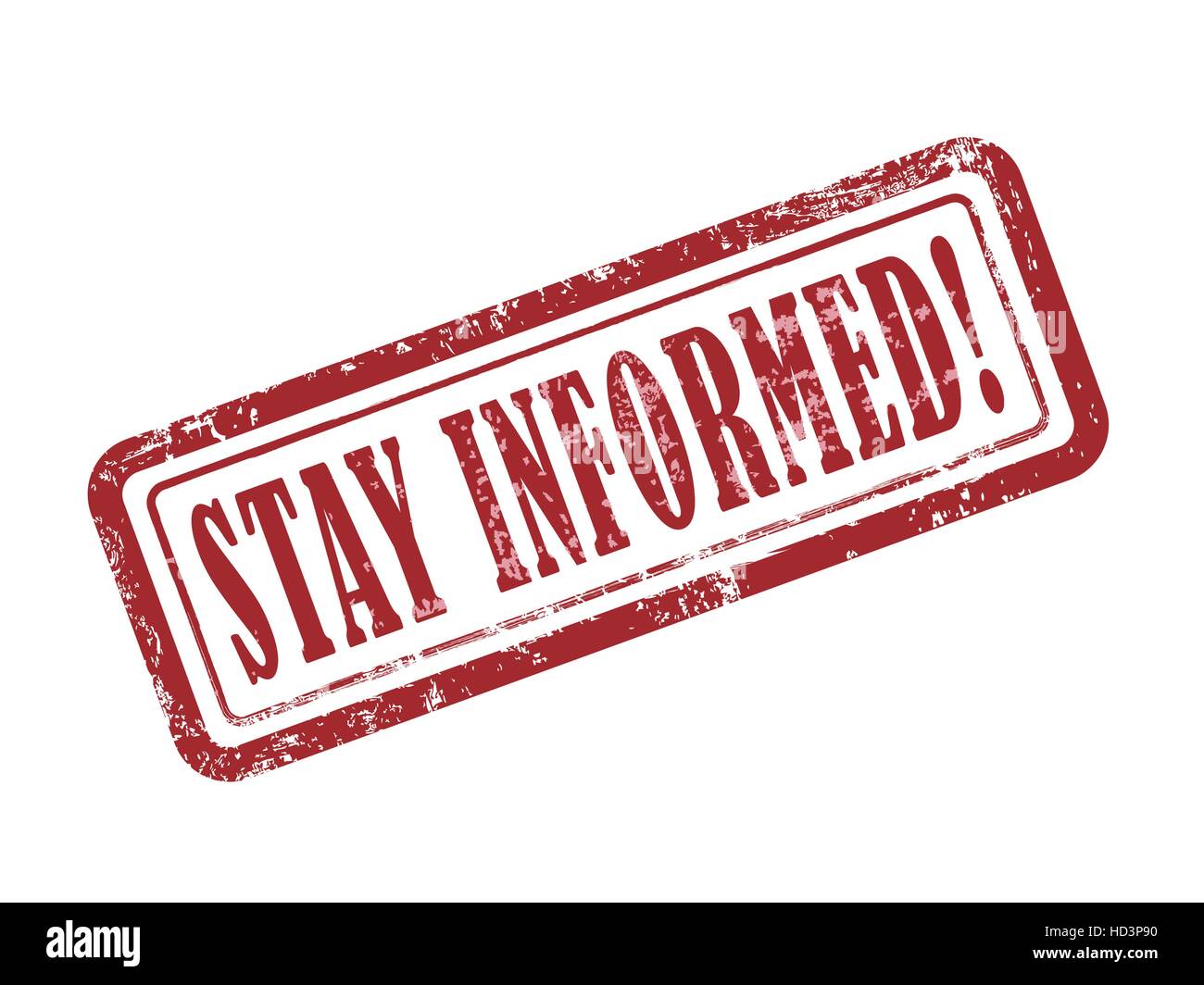 stamp stay informed in red over white background Stock Vector Image ...