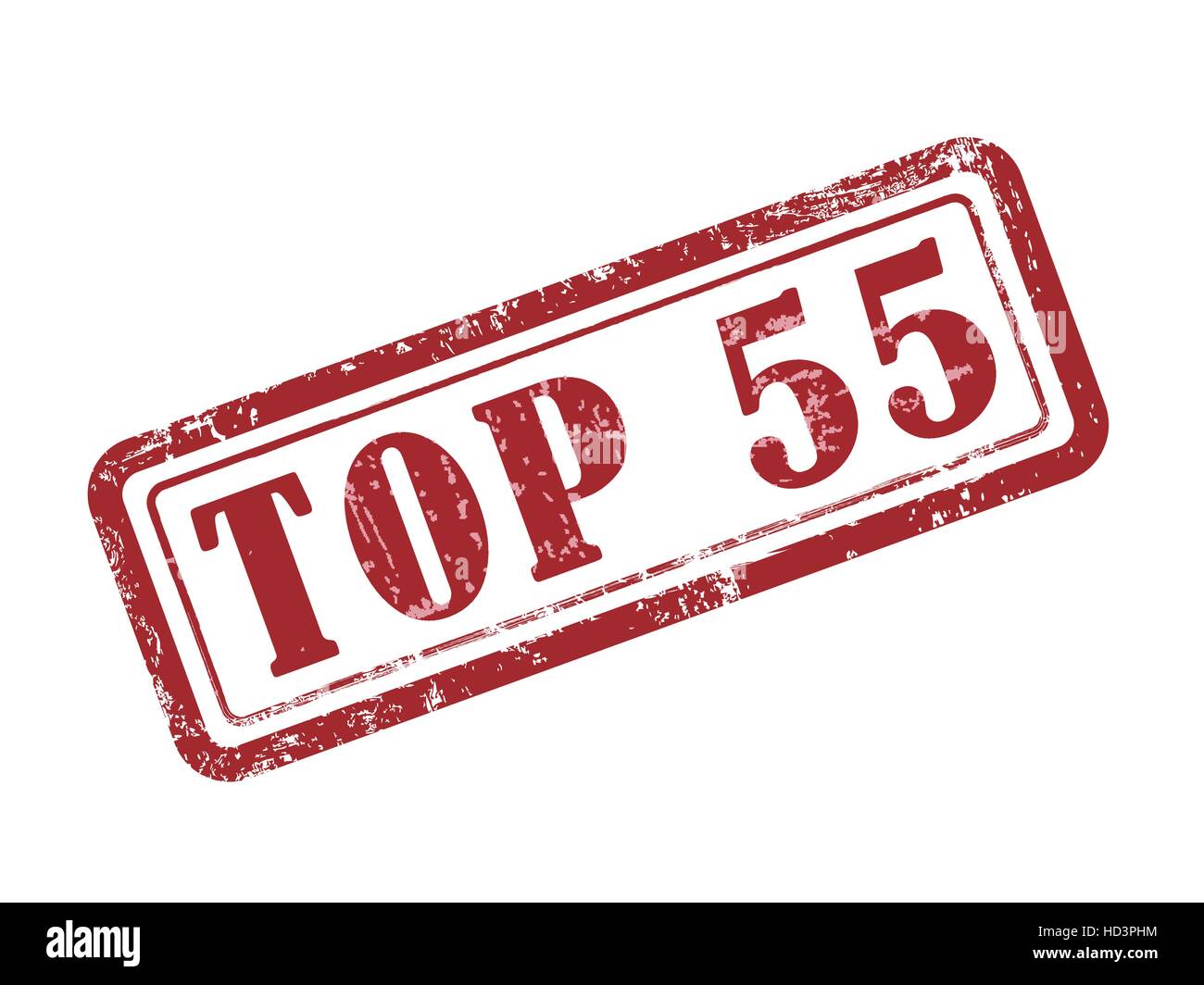 stamp top 55 in red over white background Stock Vector Image & Art - Alamy