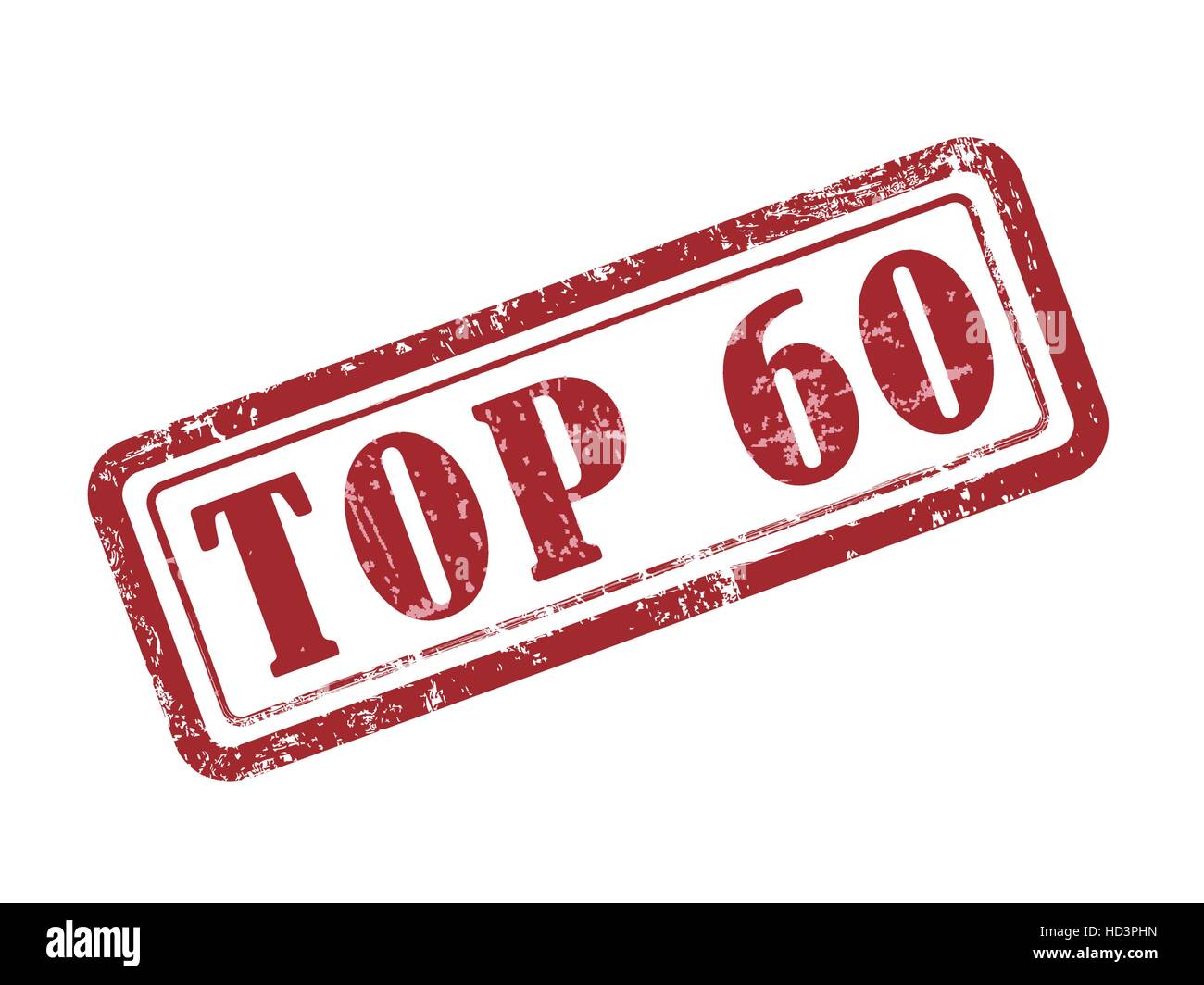 stamp top 60 in red over white background Stock Vector Image & Art - Alamy