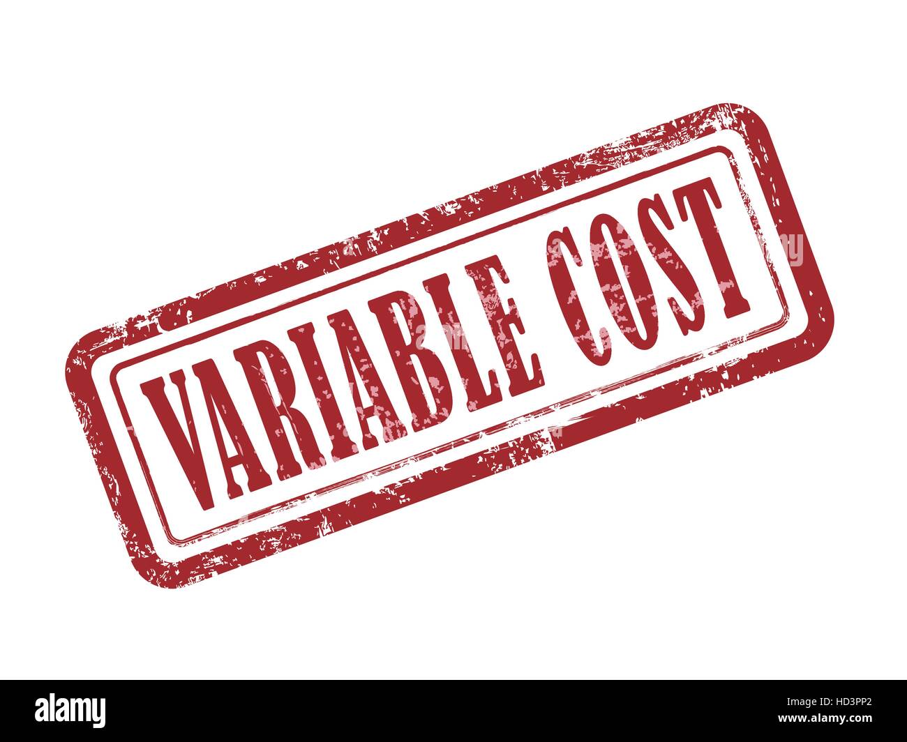 stamp variable cost in red over white background Stock Vector Image ...