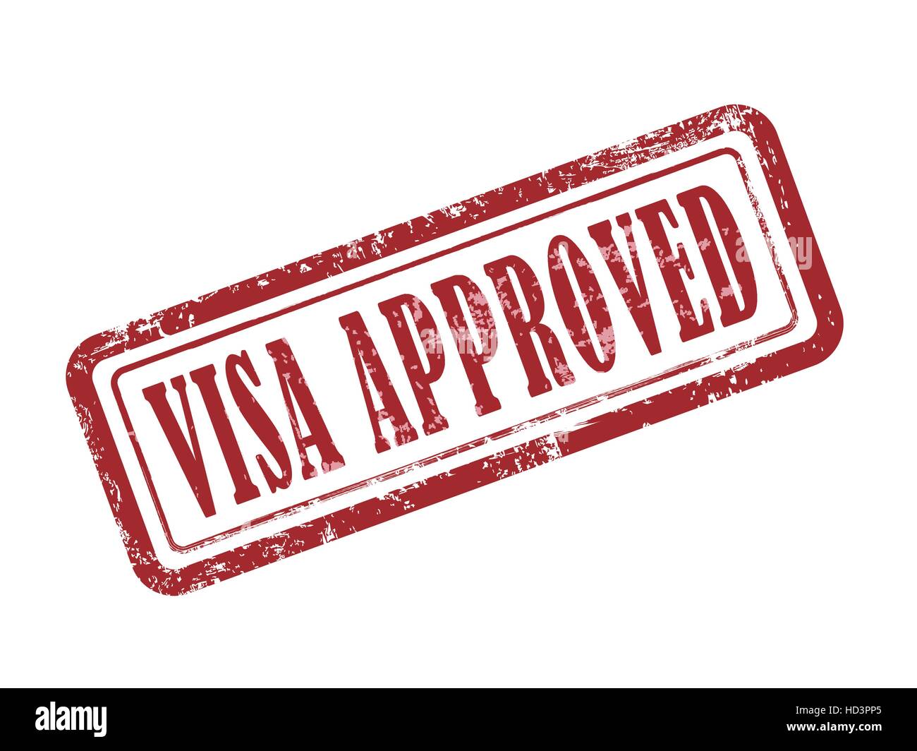 stamp visa approved in red over white background Stock Vector Image ...