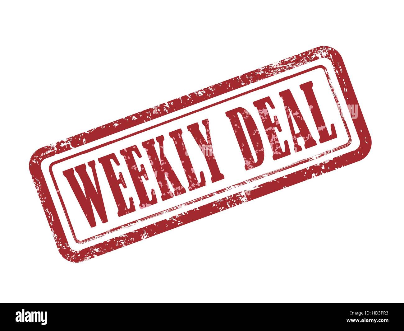 stamp weekly deal in red over white background Stock Vector Image & Art ...