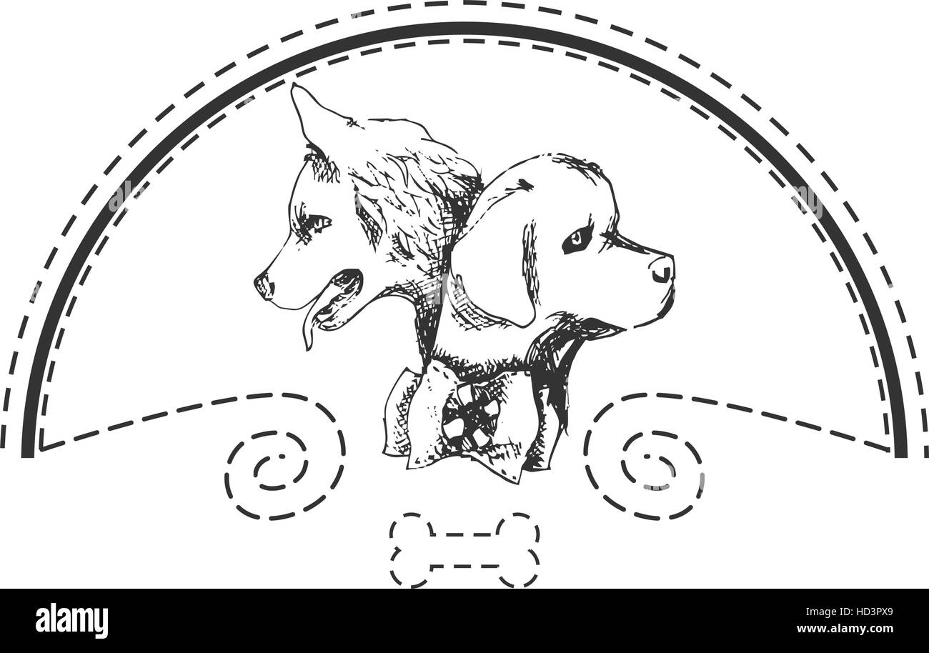 Dog shop logo. Hand drawn. Chique Boutique Stock Vector Image & Art - Alamy