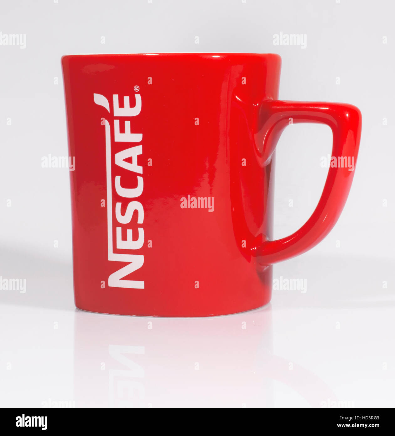 Nescafe mug, red mug Stock Photo - Alamy