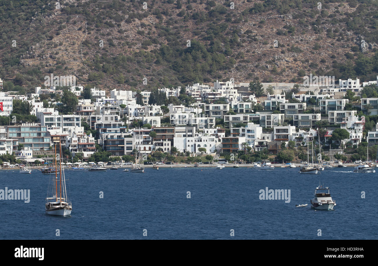 Bodrum Town in Aegean Coast of Mugla City, Turkey Stock Photo - Alamy