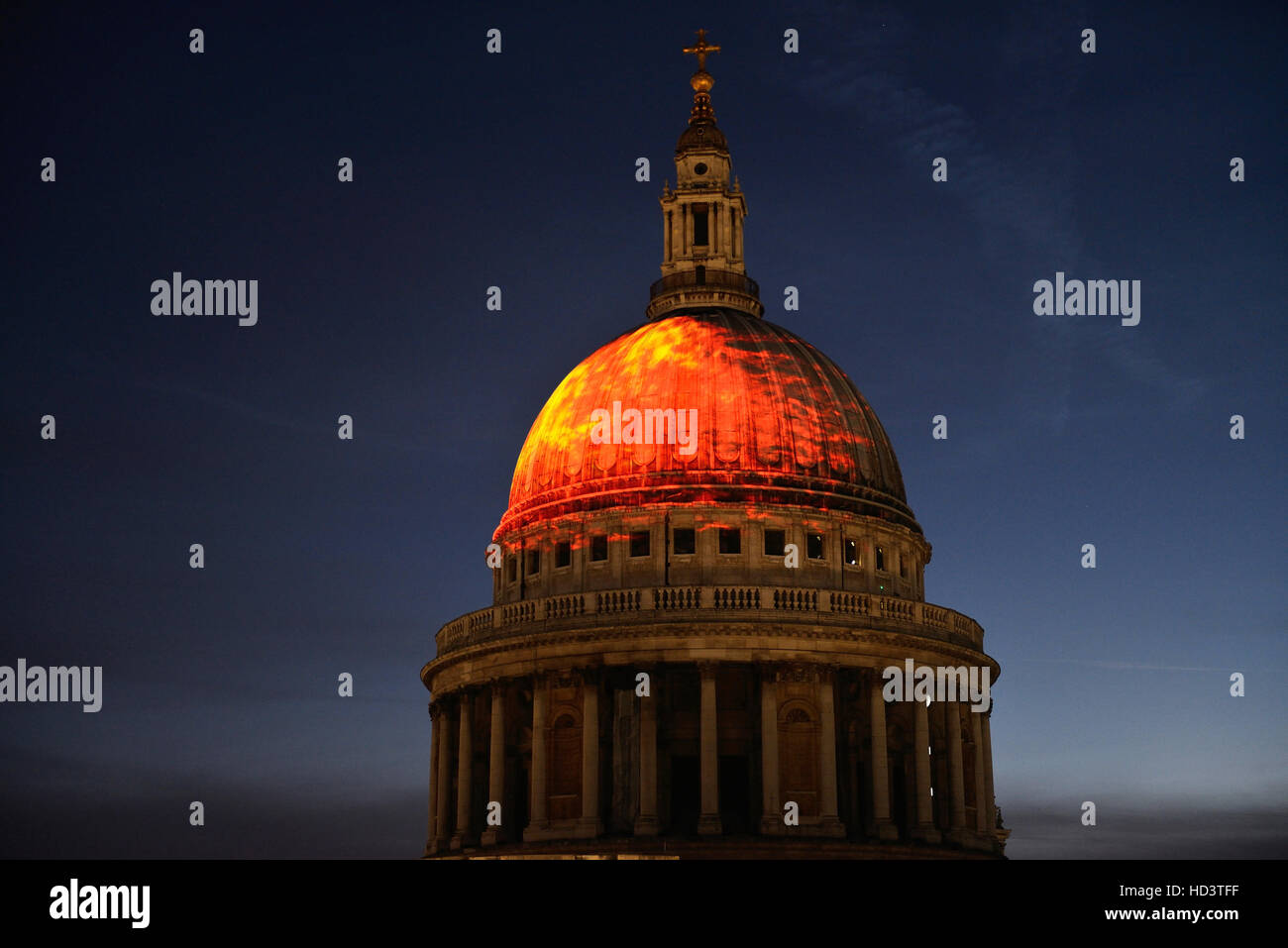 To mark the 350th anniversary of Great Fire of London, artist Martin ...