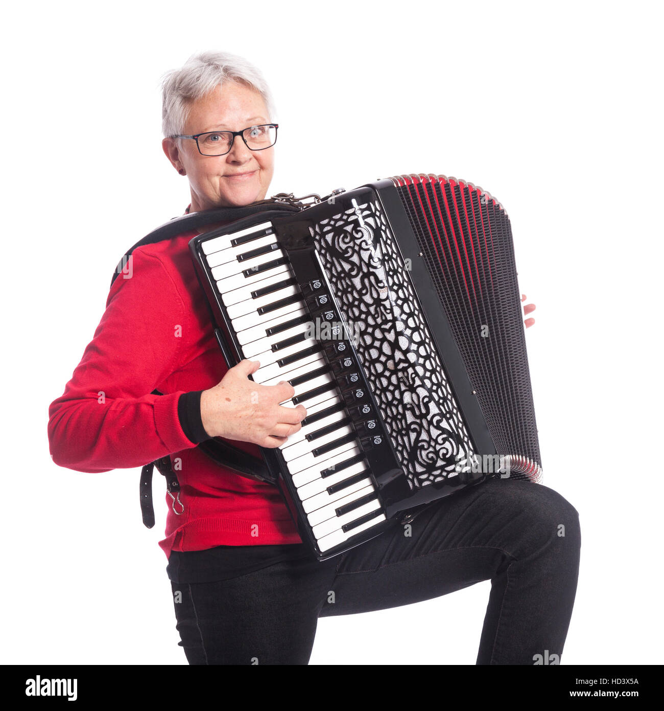 Female harmonica player Cut Out Stock Images & Pictures - Alamy