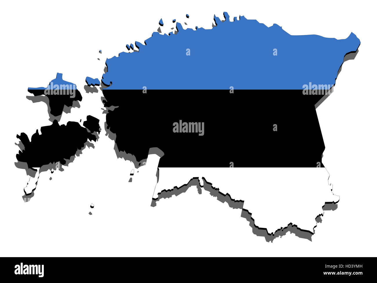Estonia on map europe Cut Out Stock Images & Pictures - Alamy