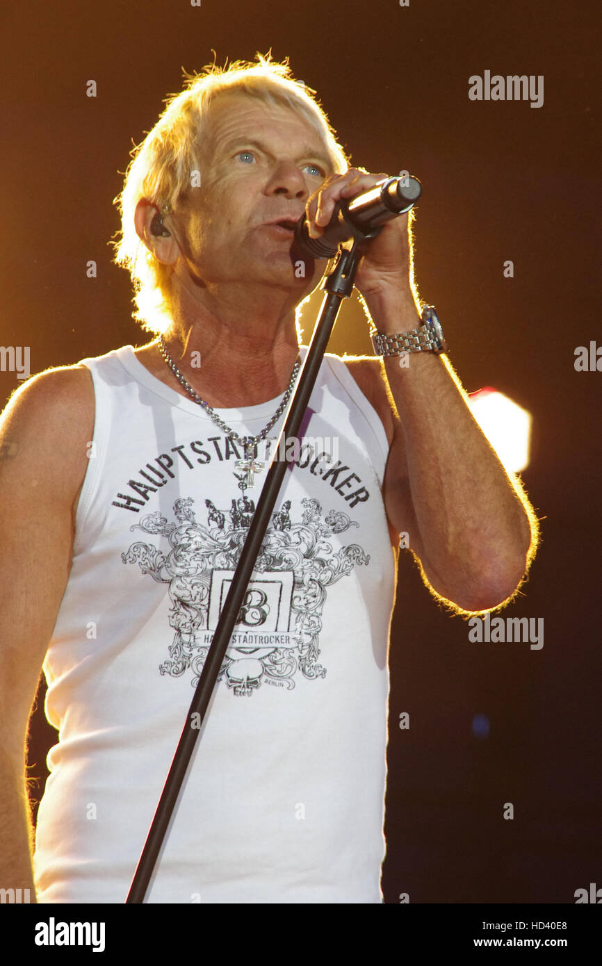 Matthias Reim performs at his concert at Kindl-Bühne Wuhlheide, Berlin ...