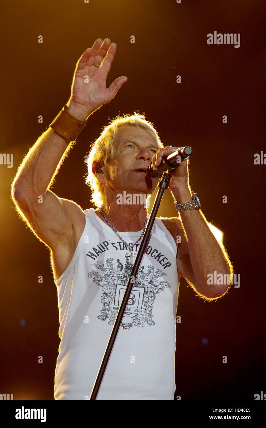 Matthias Reim performs at his concert at Kindl-Bühne Wuhlheide, Berlin ...