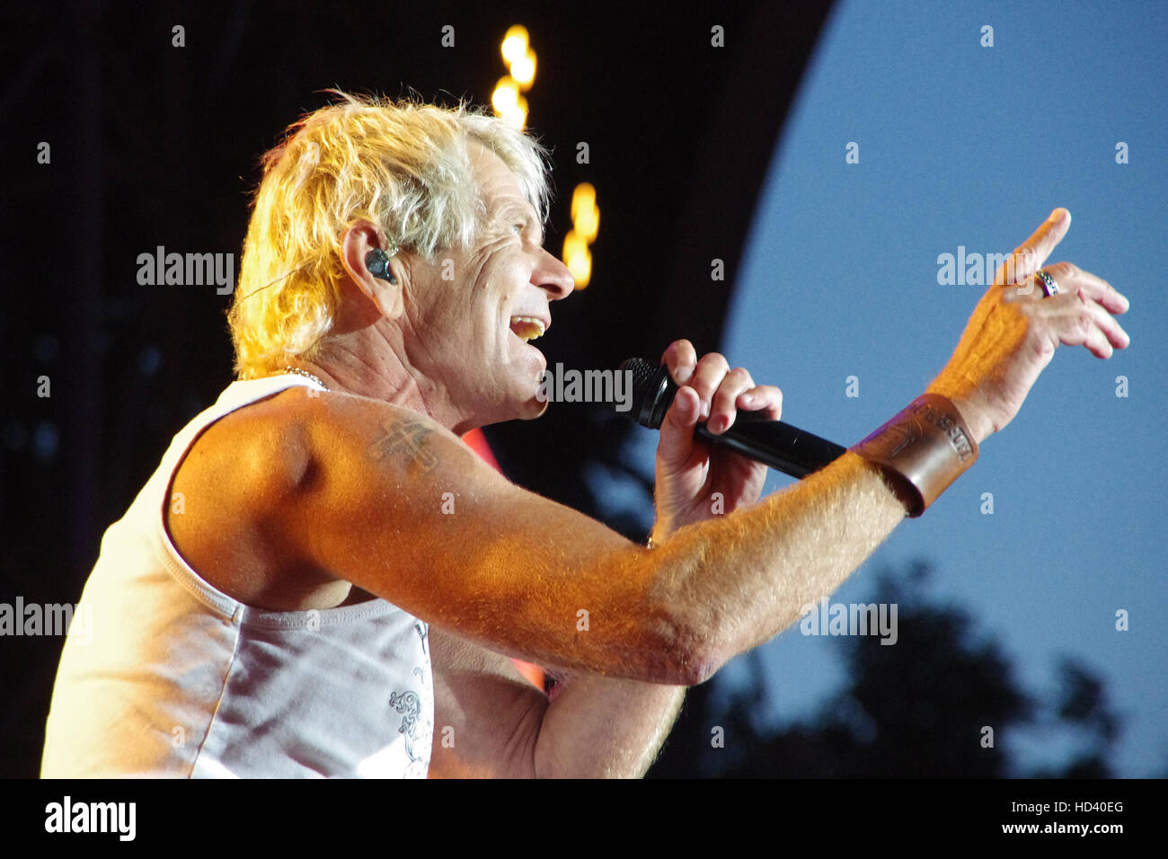 Matthias Reim performs at his concert at Kindl-Bühne Wuhlheide, Berlin ...