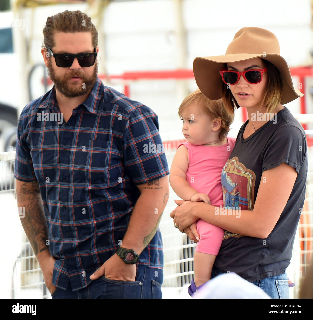 Jack Osbourne and his wife Lisa spend the day at a Farmers' Market with ...
