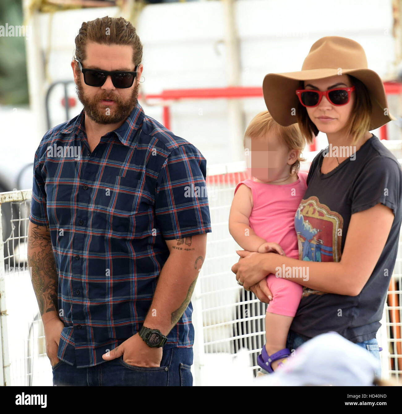 Jack Osbourne and his wife Lisa spend the day at a Farmers' Market with ...